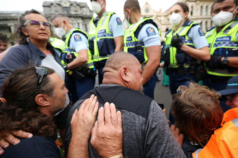 Clashes, arrests as New Zealand police clear Covid protest | News